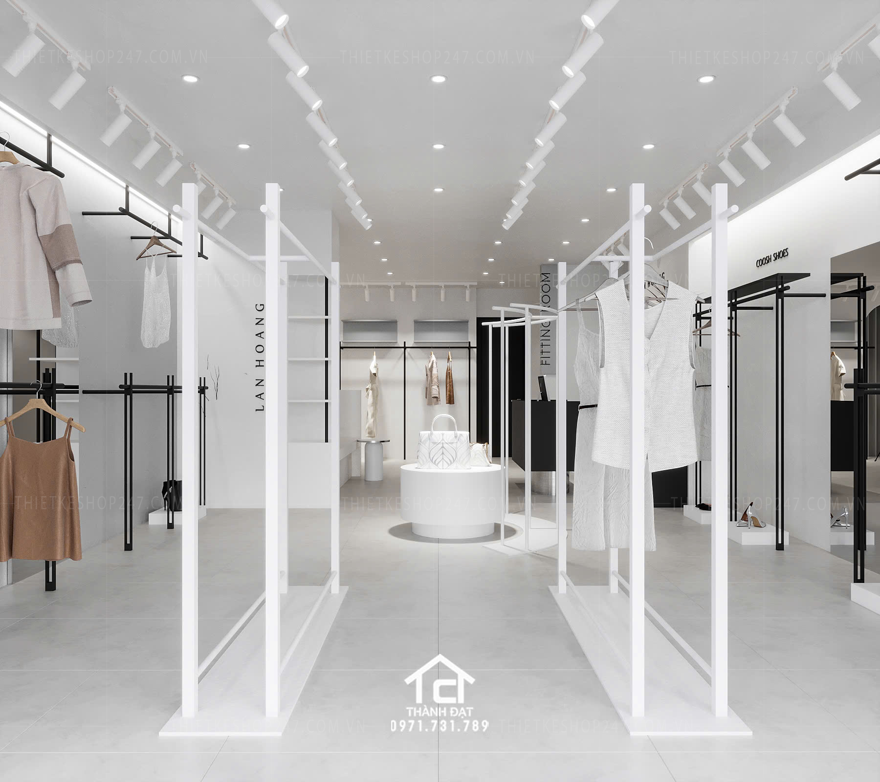 Mẫu thiết kế shop thời trang nữ đẹp tinh tế và sang trọng – LAN HOANG